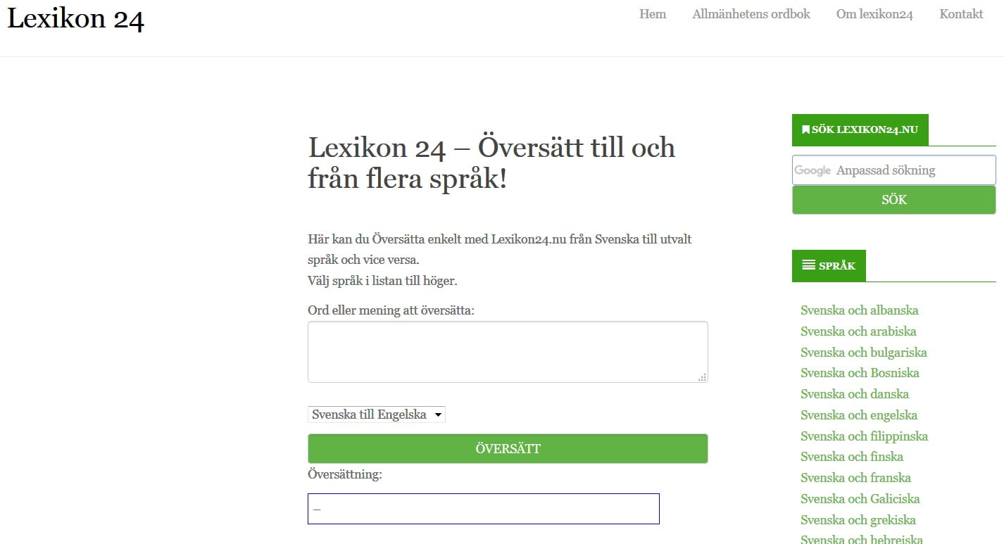 Lexikon 24 - Gratissidan.se