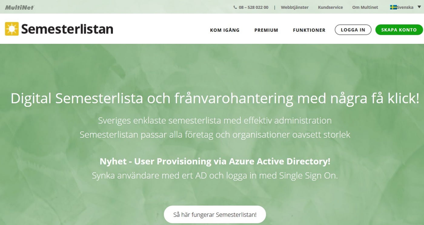 Semesterlistan - Gratissidan.se